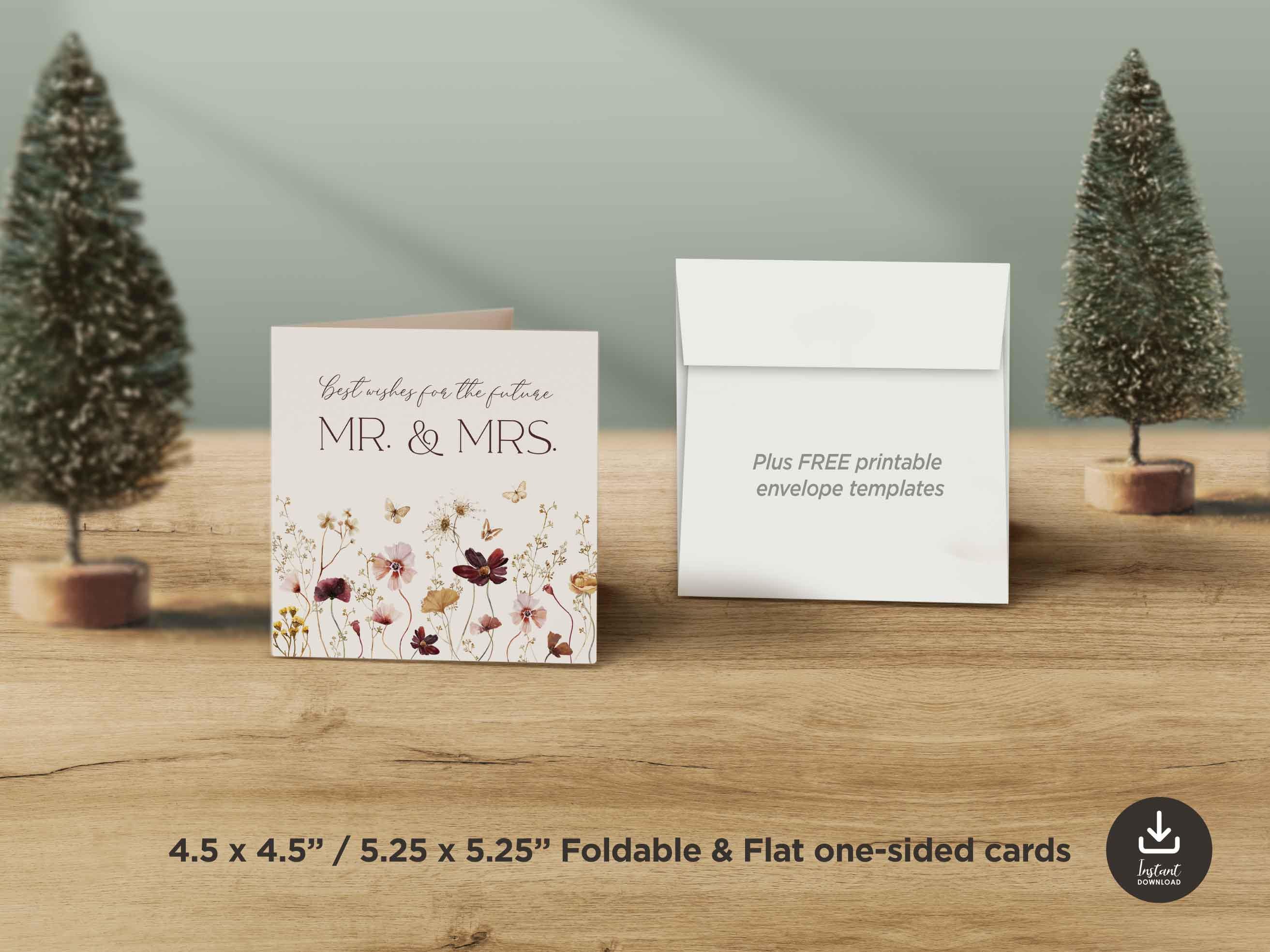 Wildflower Wedding Congratulations Card: Future Mr. & Mrs. (digital ...