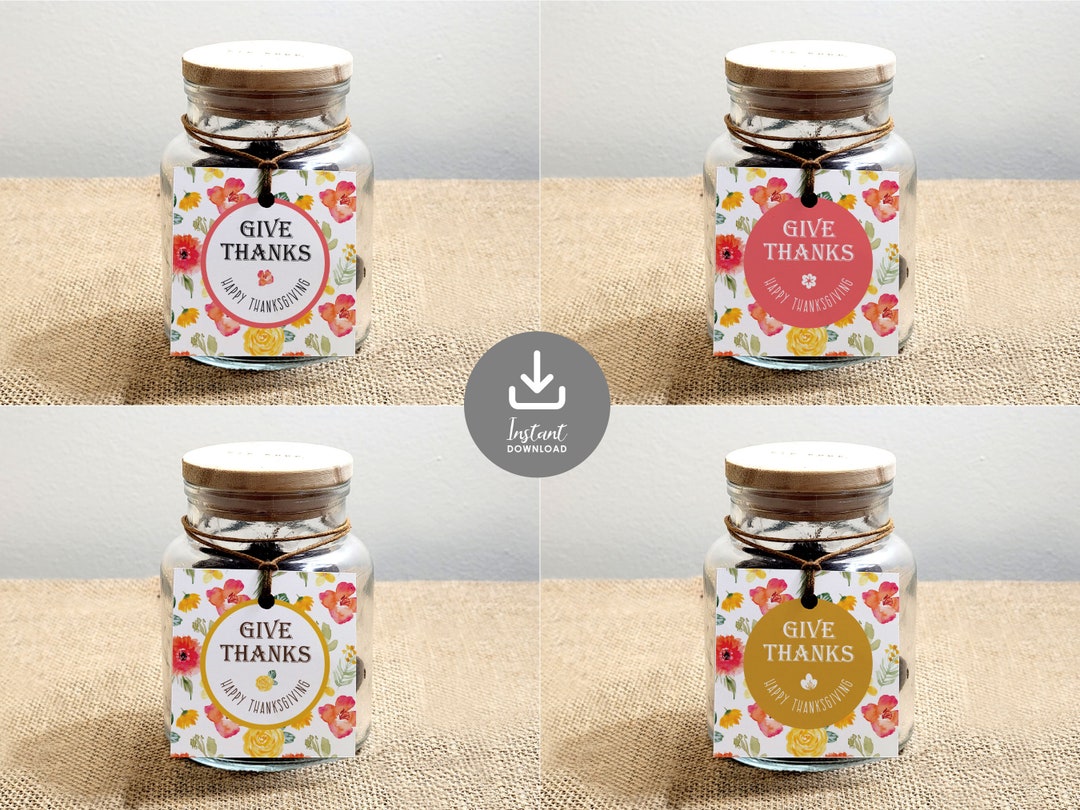 Printable Square Fall 2" Cookie Tags Fall Cupcake Toppers Autumn Cookie ...