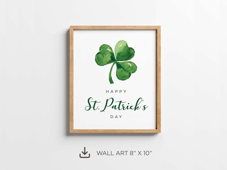St Patricks Day Printable Gallery Wall Art, Minimalist St Patrick's Day ...