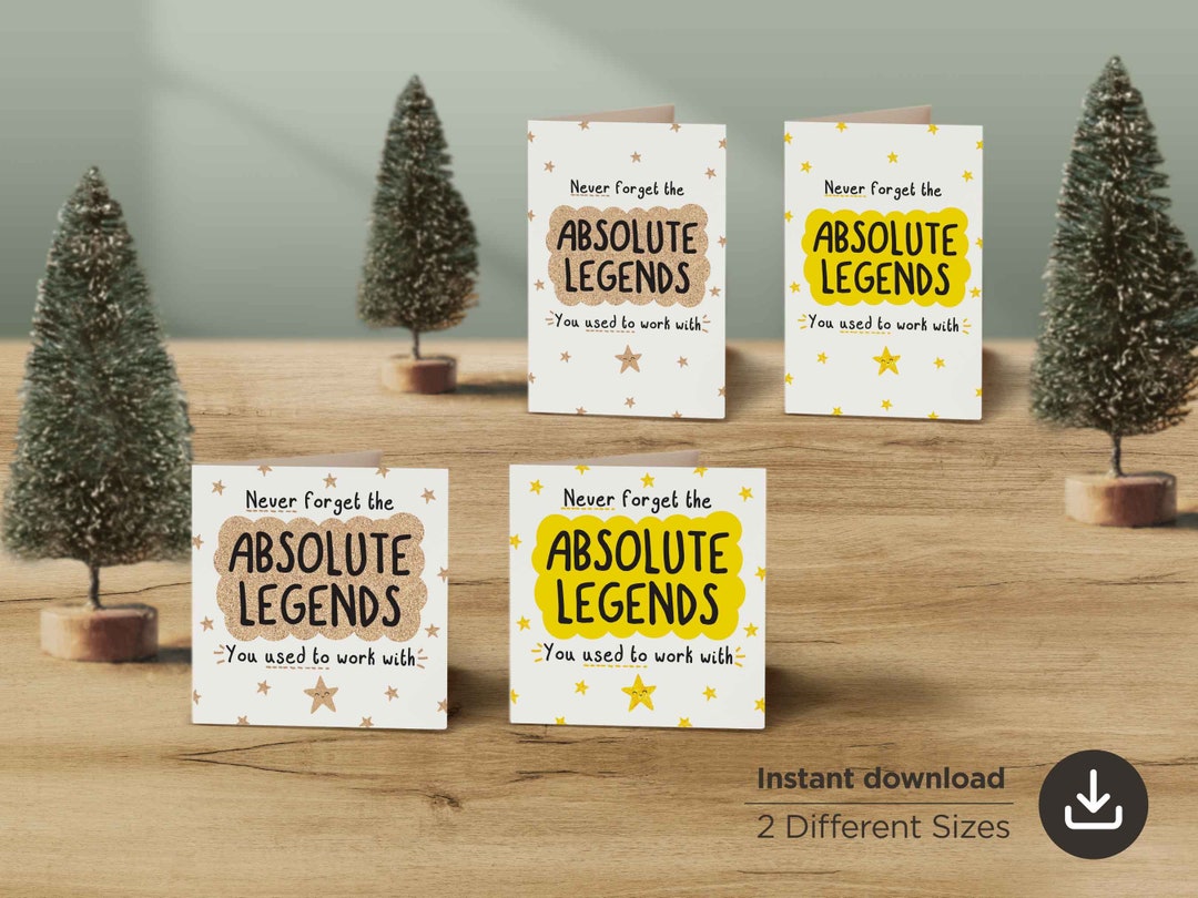 Absolute Legends You Used to Work With Card,printable New Job Leaving ...