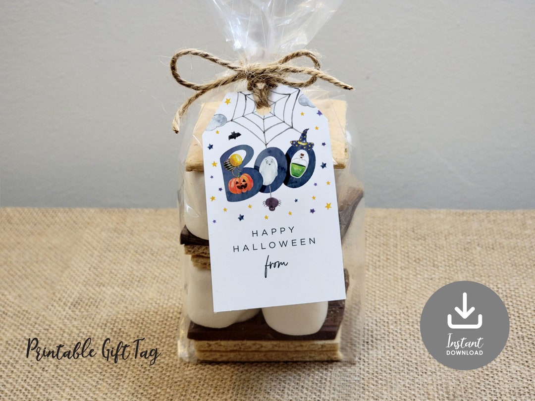 Halloween Favor Tags, Printable Happy Halloween Boo Gift Tags, Costume ...