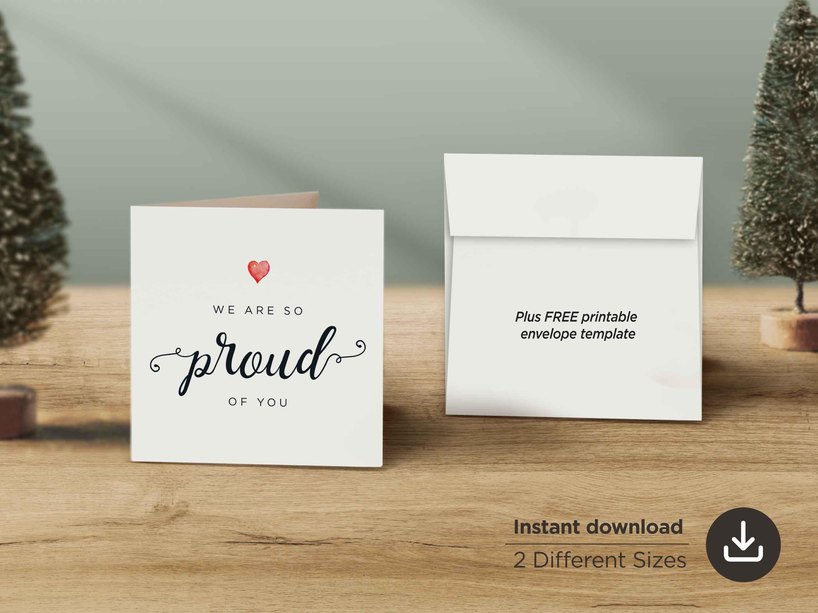 We Are so Proud of You Card, Well Done Card, Congratulations Card ...