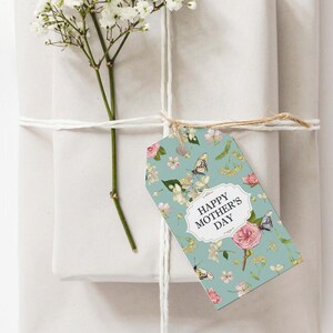 Printable Floral Happy Mother's Day Favor Tags, Tags for Mom for ...