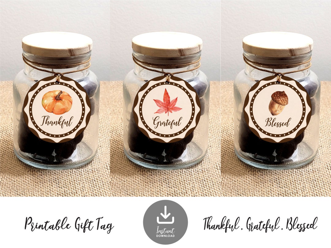 Printable Round 2.5" Cookie Tags Fall Cupcake Toppers Autumn Cookie ...