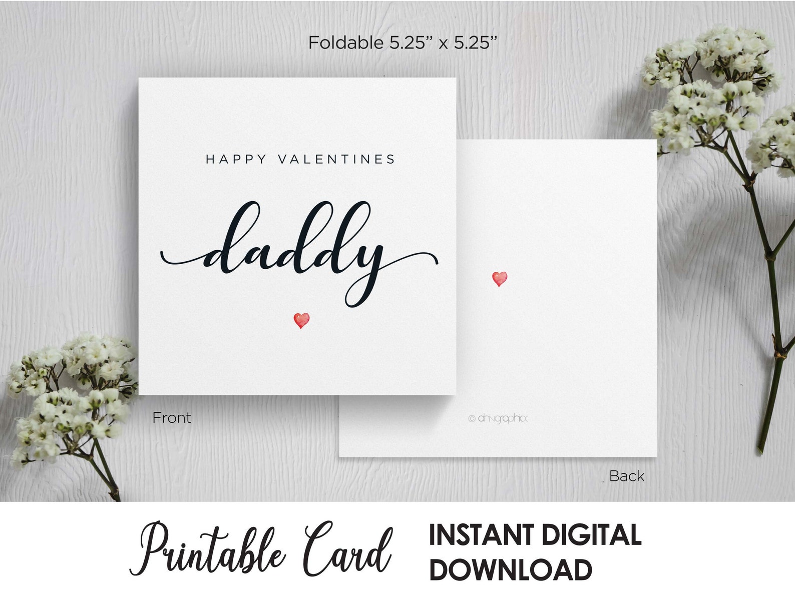 Printable Daddy Valentines Day Card for Him Daddy Card From | Etsy