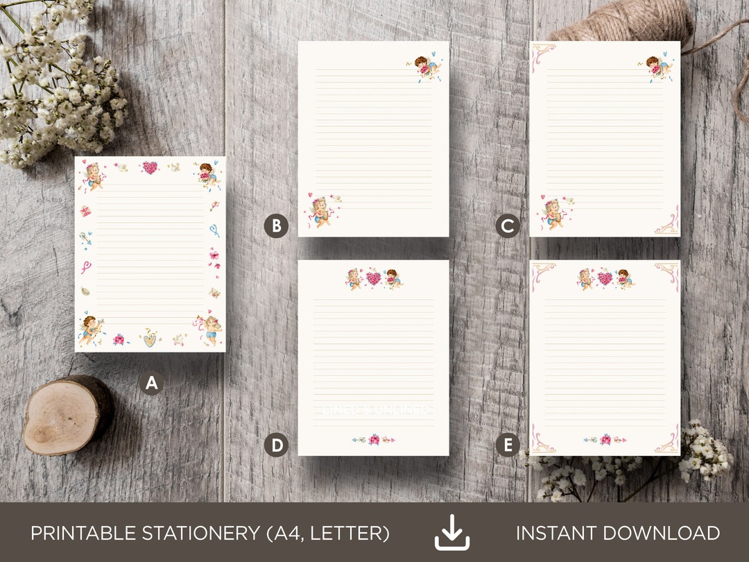 Printable Cute Valentines Stationary,printable Writing Paper ...