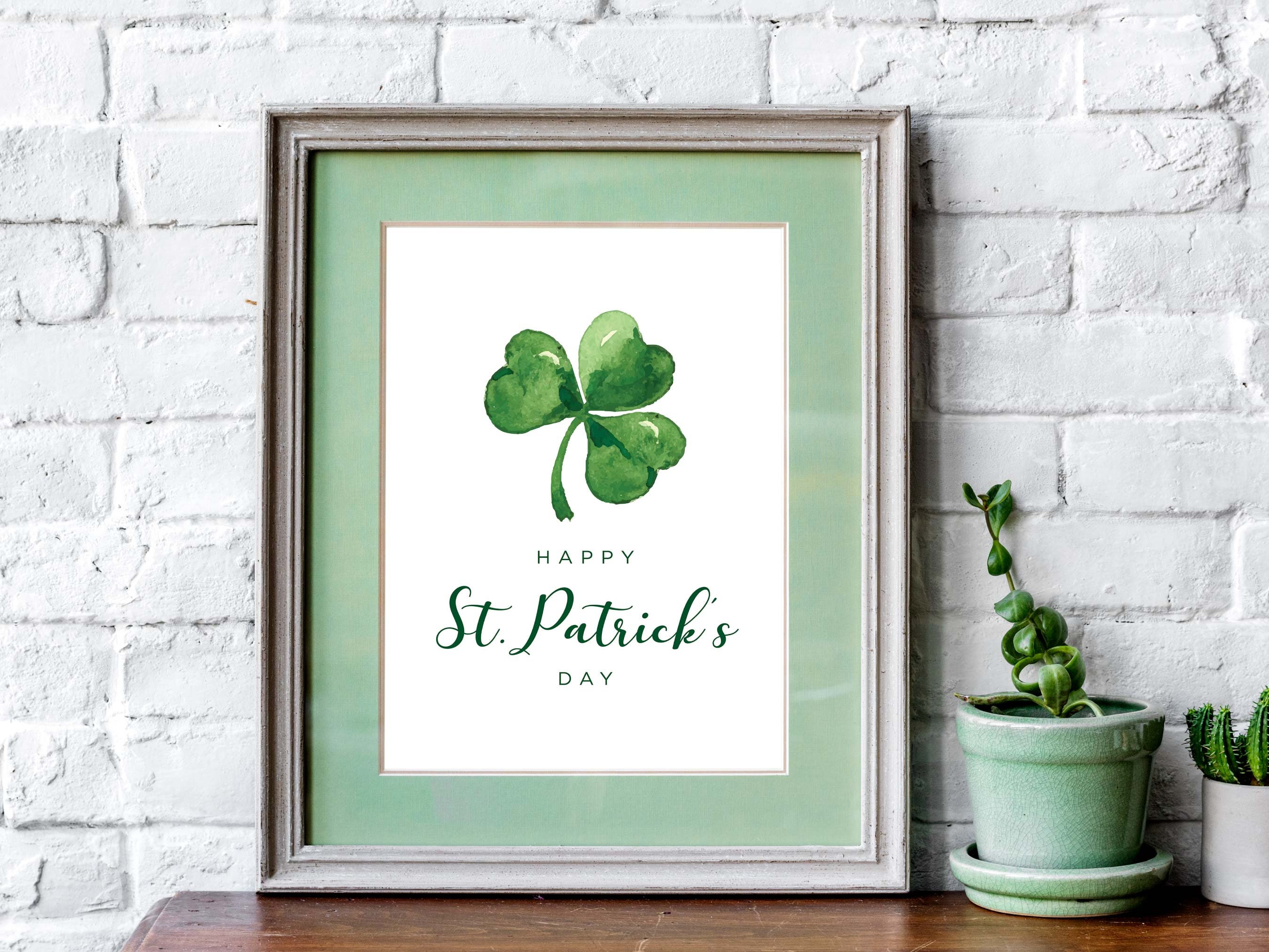 St Patricks Day Printable Gallery Wall Art, Minimalist St Patrick's Day ...
