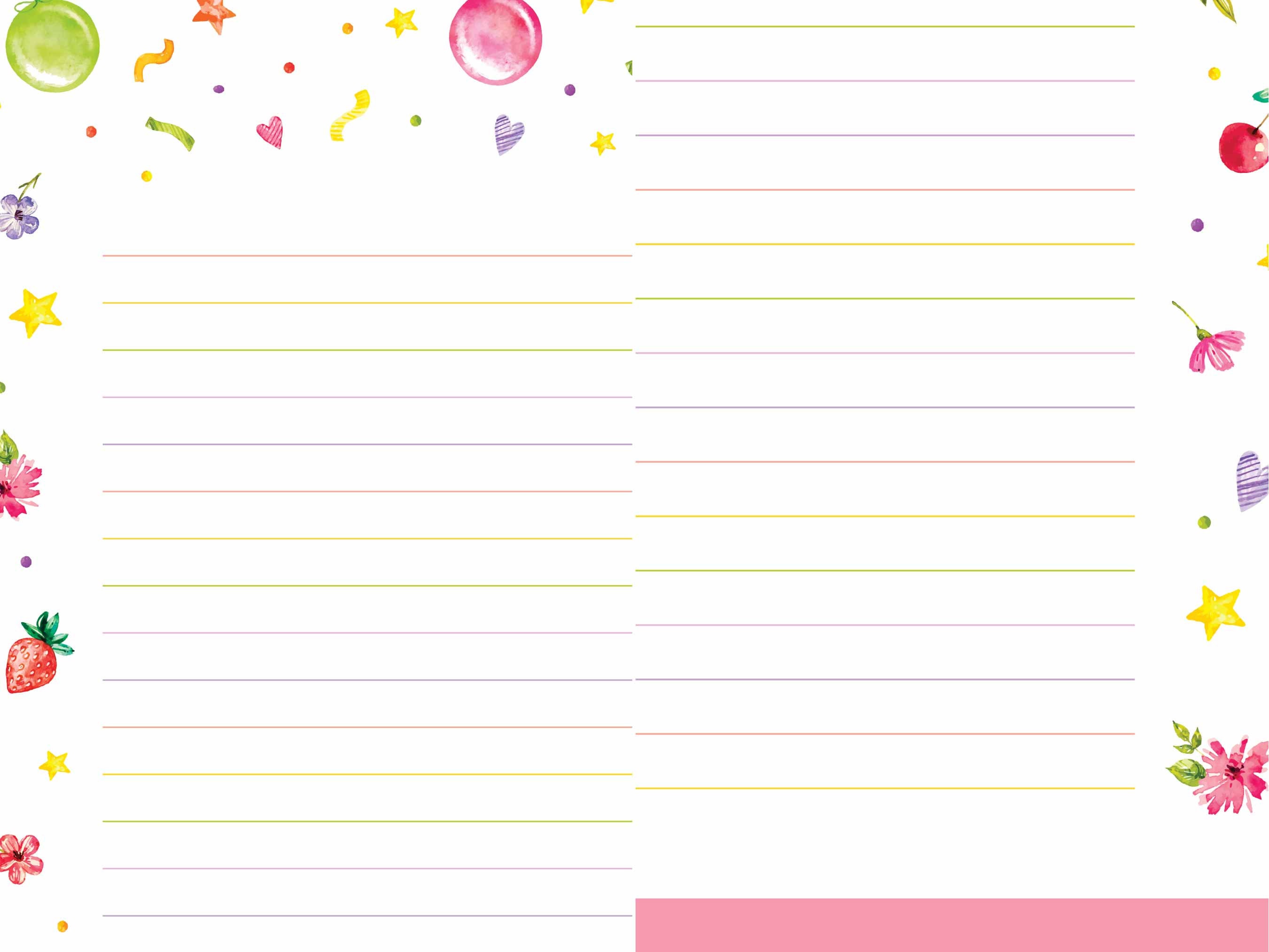 Birthday Balloons Printable Stationery,printable Writing Paper ...