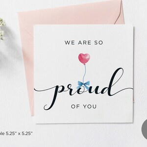 We Are so Proud of You Card, Well Done Card, Congratulations Card ...