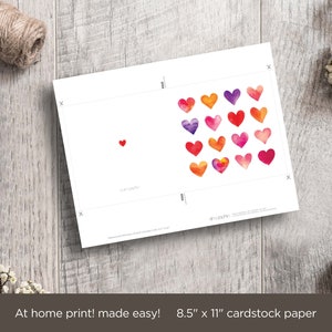 Printable Love Hearts Fathers Day Card,valentines Day Card,mothers Day ...