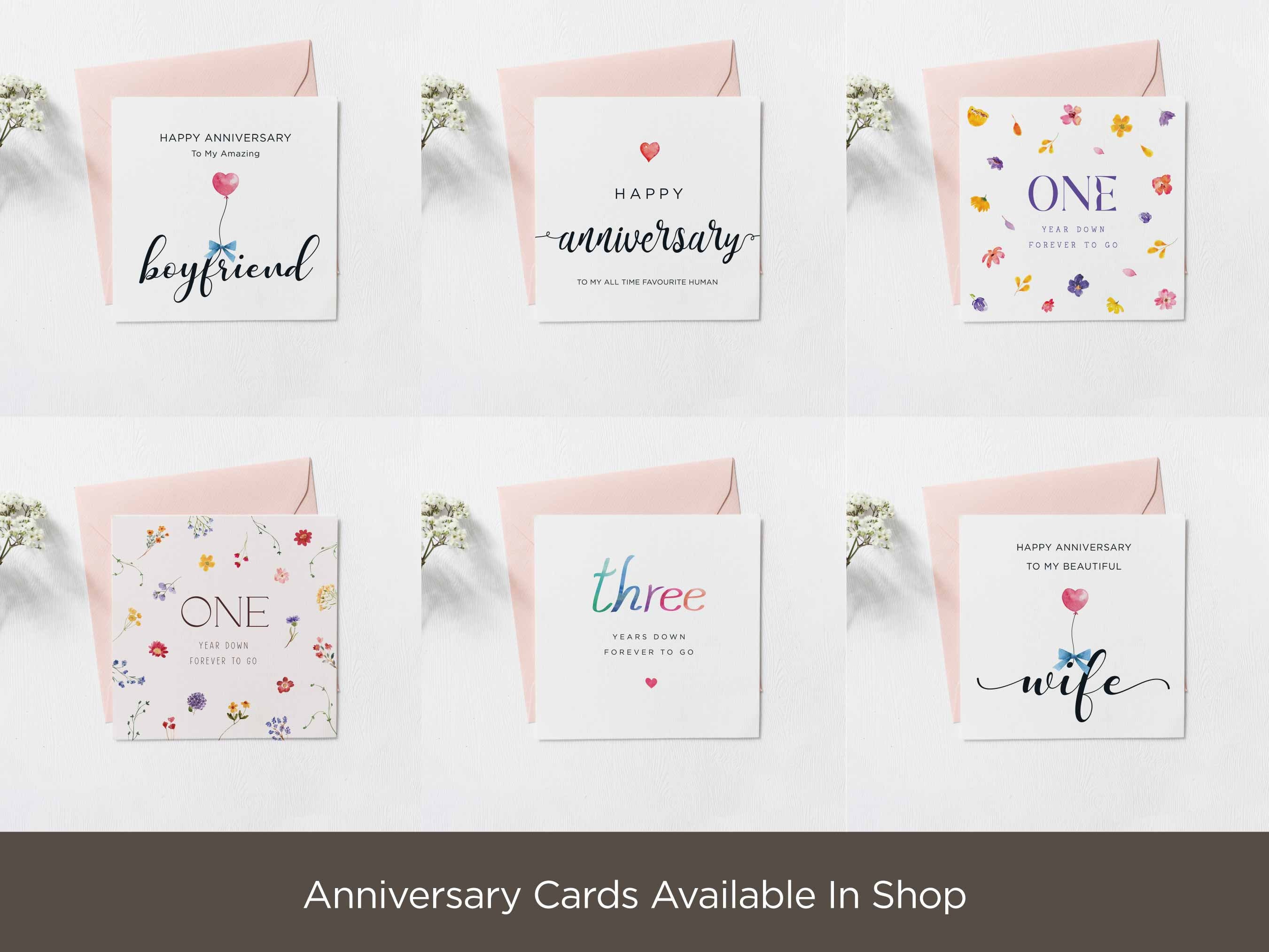 One Year Anniversary Card: Printable Gift for Boyfriend/husband ...
