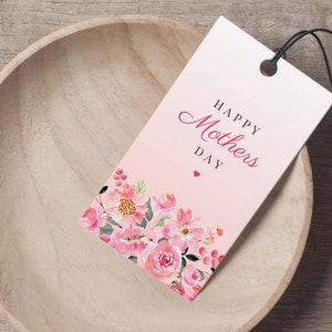 Floral Mother's Day Favor Tags: Printable Gift Tags (instant Download ...