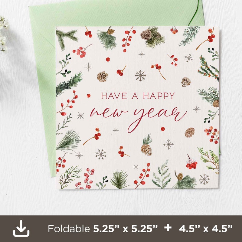 New Year Cards - Etsy