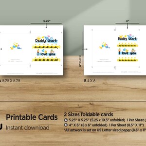 Father's Day Card for Daddy, Printable Father's Shark Card, Funny ...