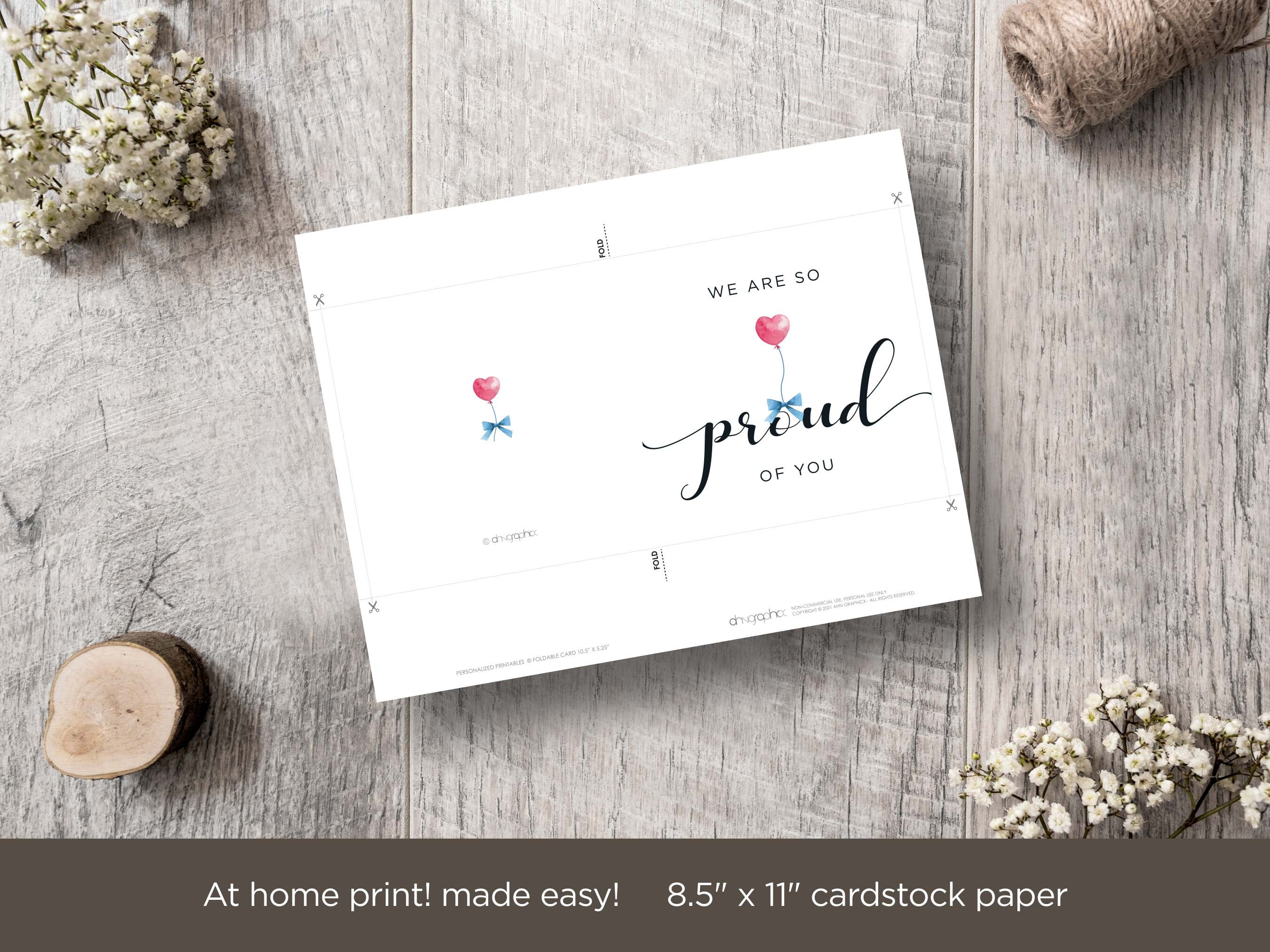 We Are so Proud of You Card, Well Done Card, Congratulations Card, Printable Graduation Card ...