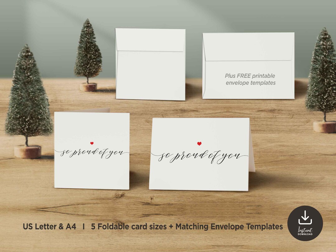 So Proud of You Card: Printable Congratulations Card (digital Download ...