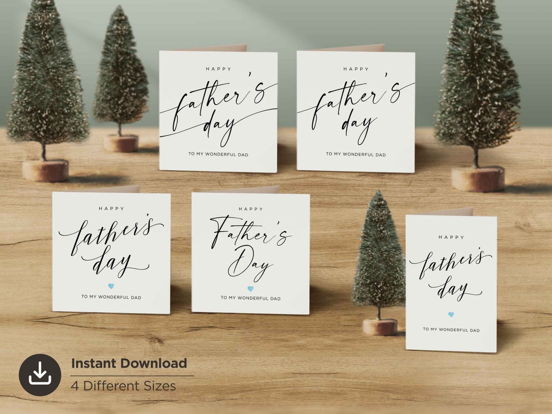 Father's Day Card for Dad,printable Happy Father's Day to My Wonderful ...