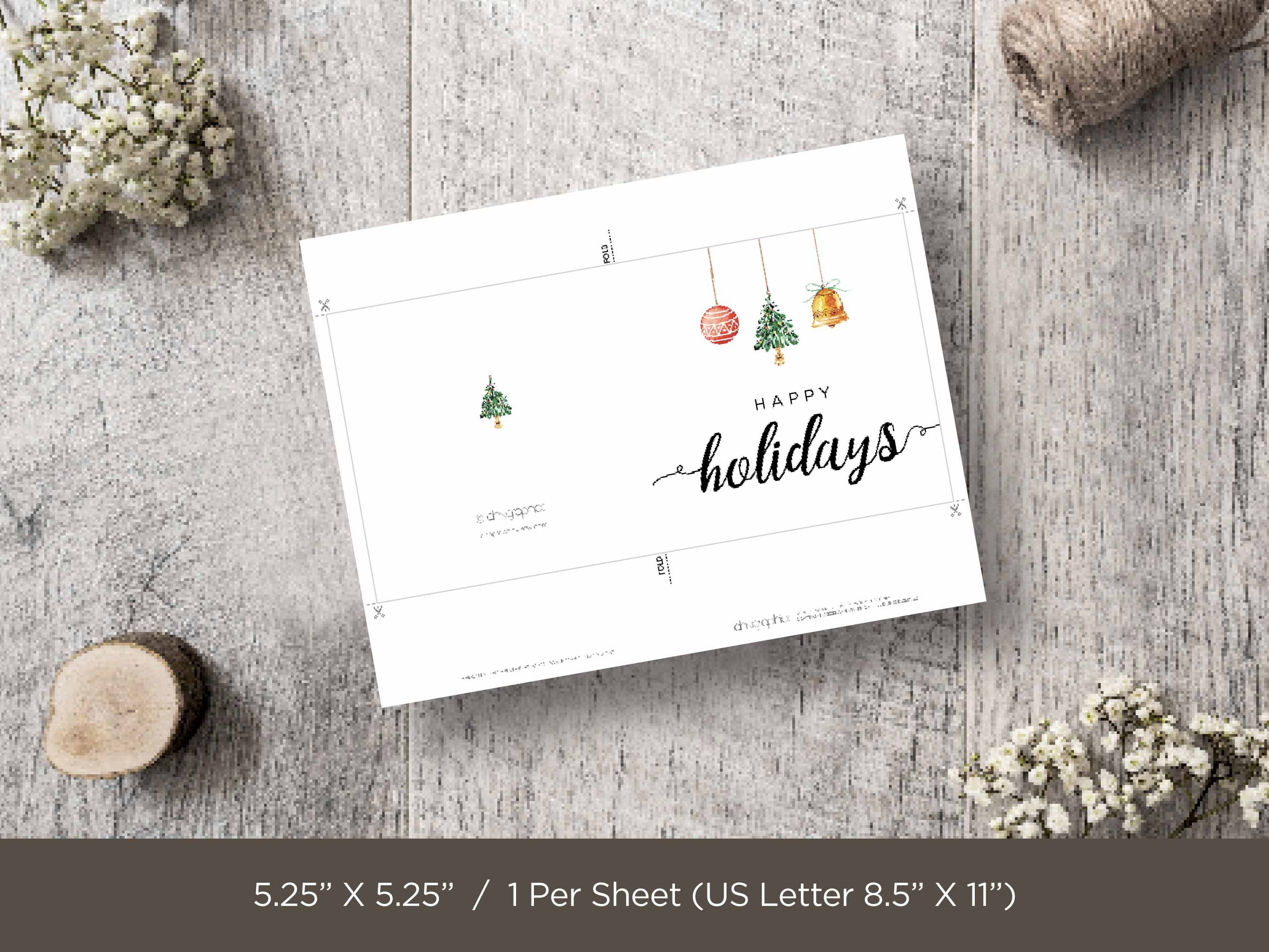 Happy Holiday Printable Cards, Printable Holiday Cards, Christmas ...
