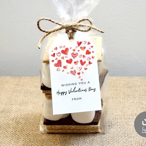 Printable Watercolor Love Hearts Gift Tag, Hearts Valentine's Tag ...