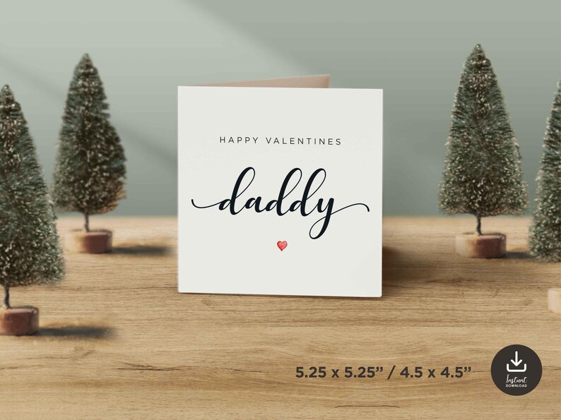 Printable Daddy Valentines Day Card for Him, Daddy Card From Baby ...