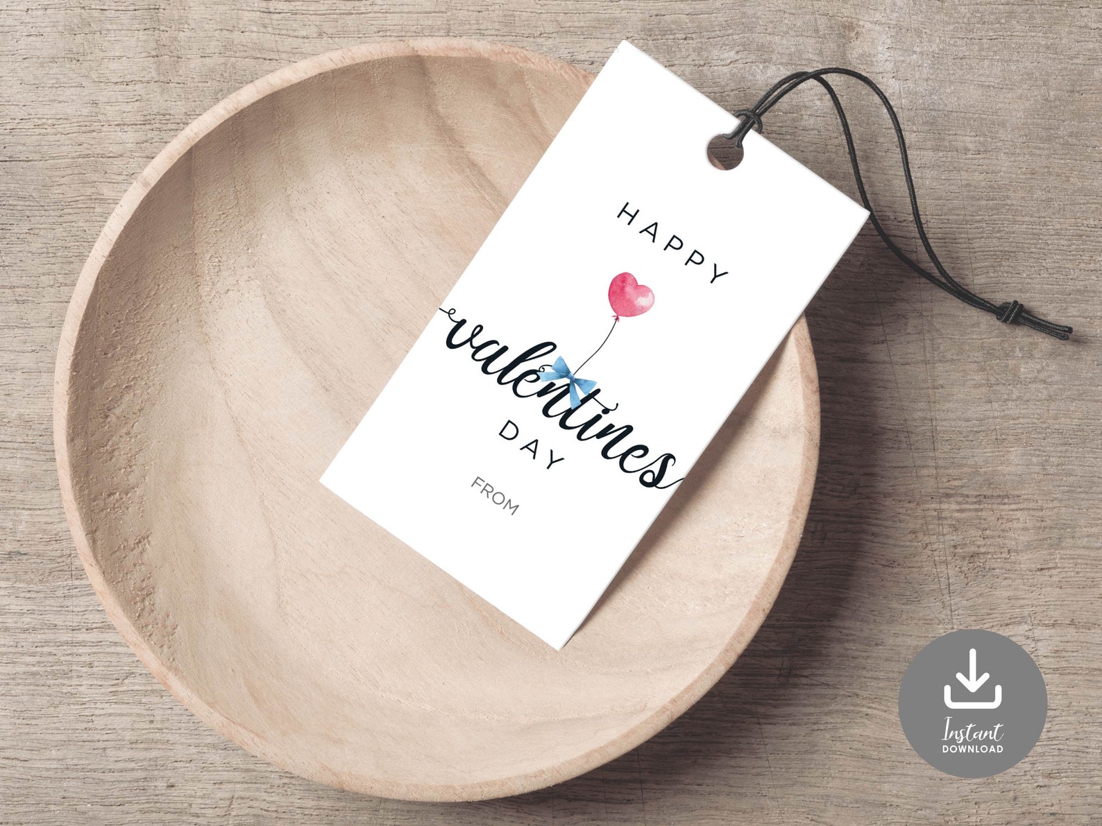 Printable Happy Valentine's Day With Heart Gift Tags, Happy Valentines ...