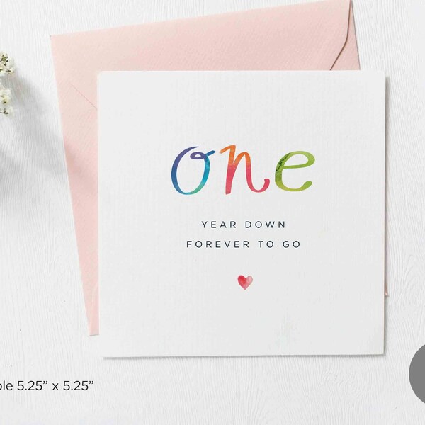 One Year Anniversary Printable - Etsy