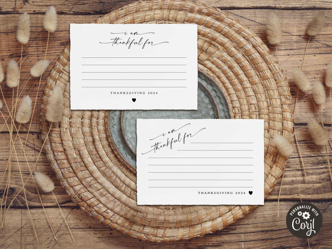 Thanksgiving Printable Template,i'm Thankful for Notes,thanksgiving ...