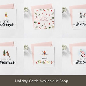 Seasons Greetings Card: Blank Christmas Holiday Card (digital Download ...