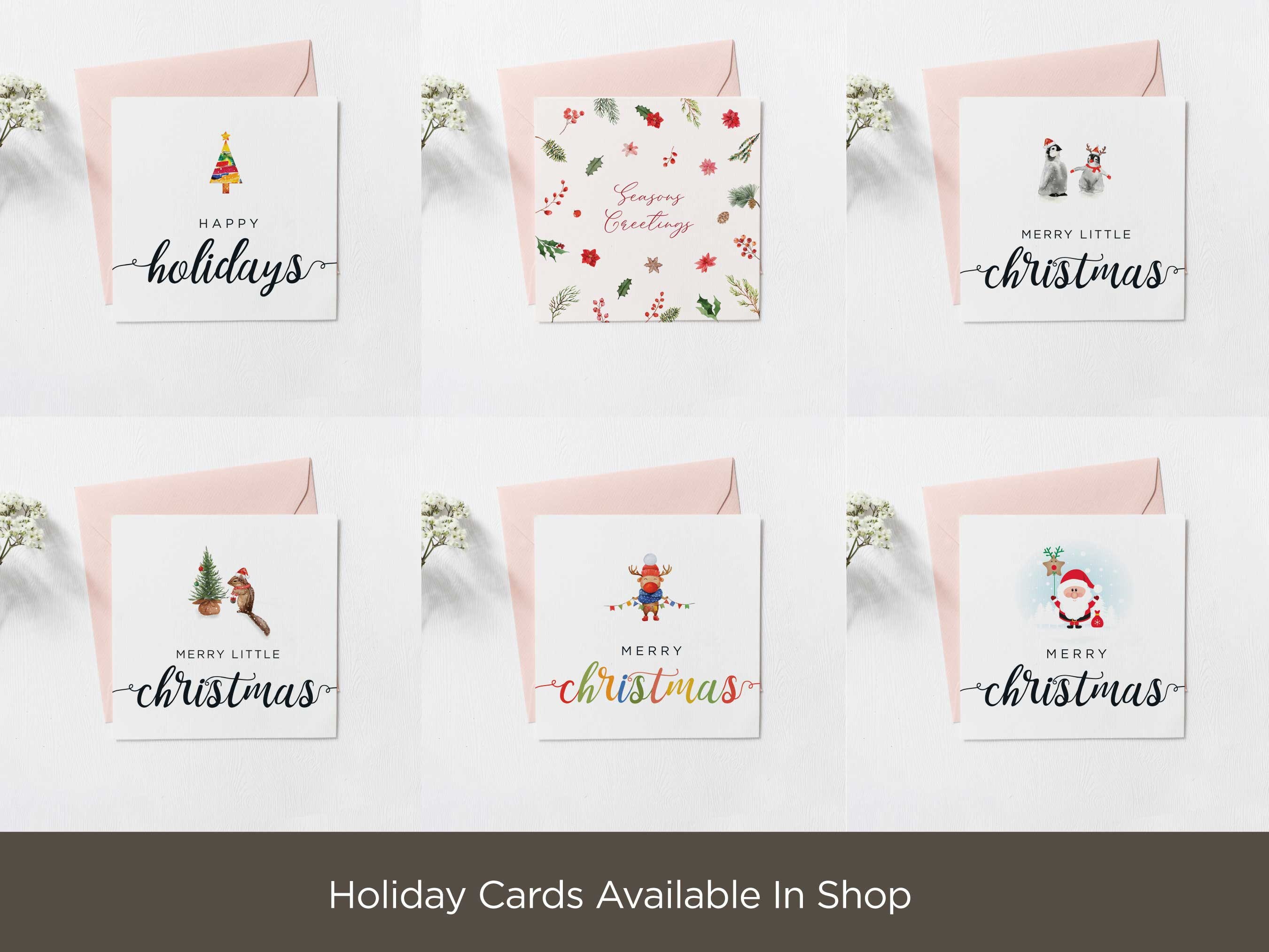 Seasons Greetings Card: Blank Christmas Holiday Card (digital Download ...