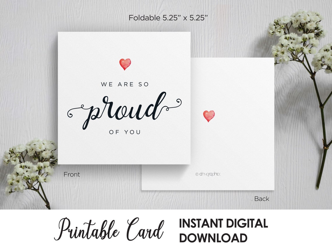 We Are so Proud of You Card, Well Done Card, Congratulations Card ...