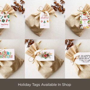 Printable Happy Holidays Gift Tags: Christmas Favor Tags (instant ...