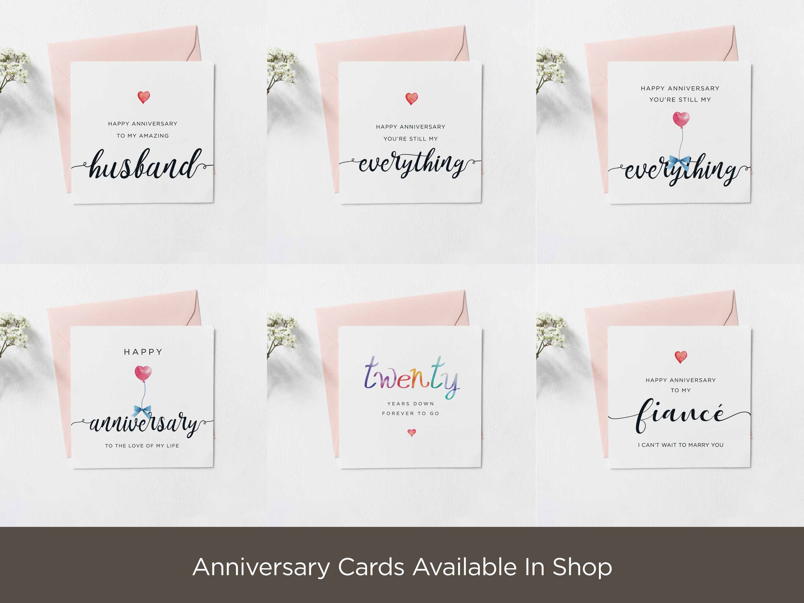 Floral 10th Anniversary Card: Printable Greeting Card (digital Download ...