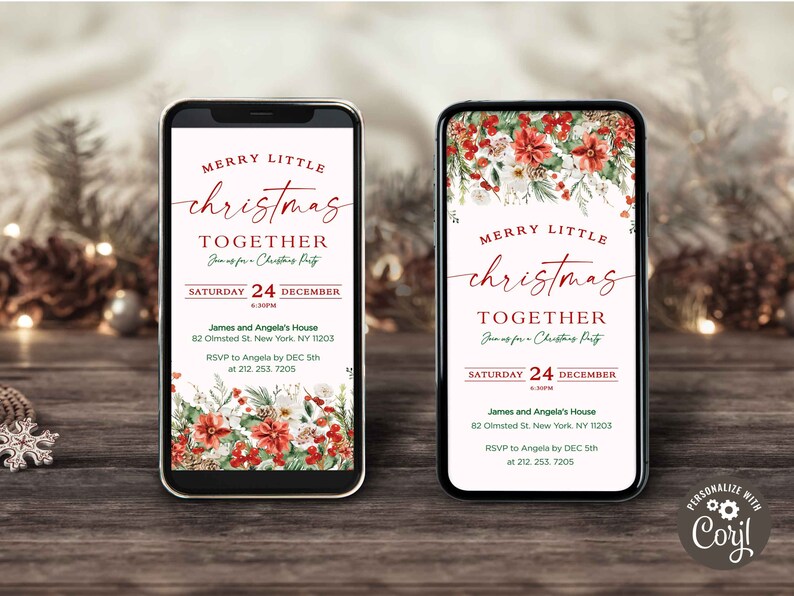 Editable Christmas Party Invitation, Christmas Party Invitation,party ...