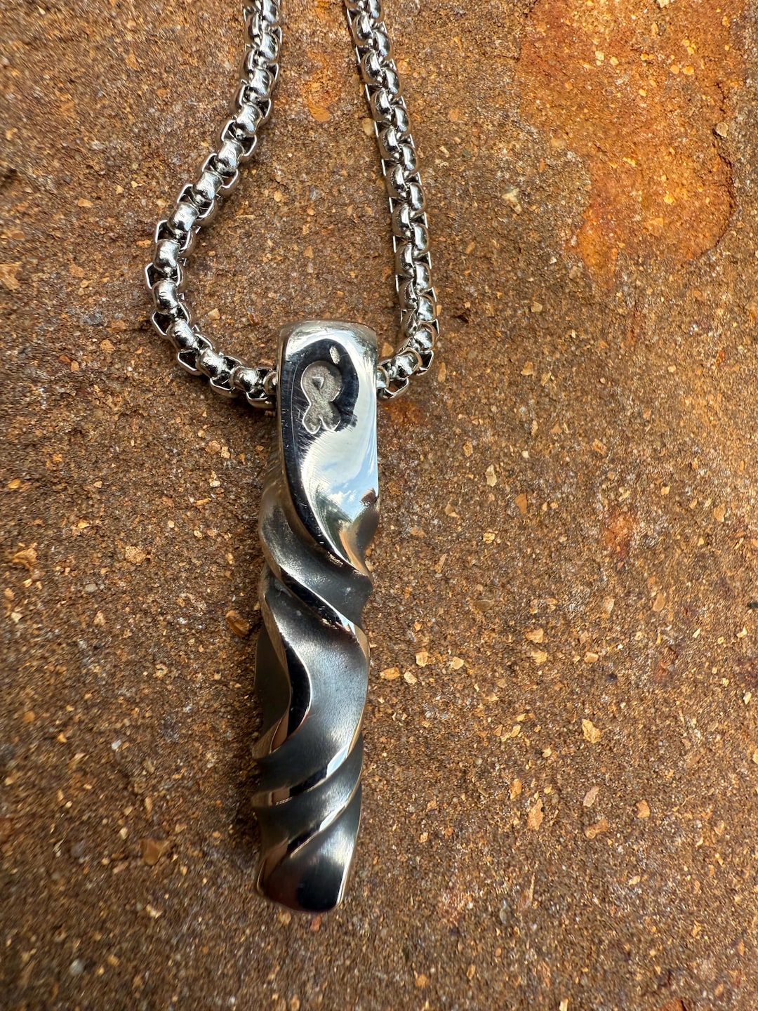 Hand Forged Stainless Steel Cancer Awareness Pendant - Etsy