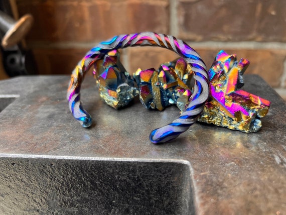 The Viking Oath Ring titanium Aurora Edition: Custom Twisted | Etsy