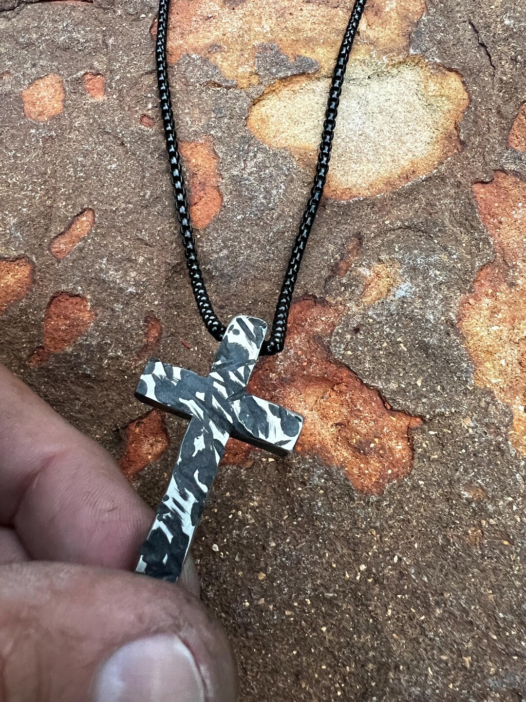 The forgiven, Hand Forged, Scared, Blackened Stainless Steel Cross ...