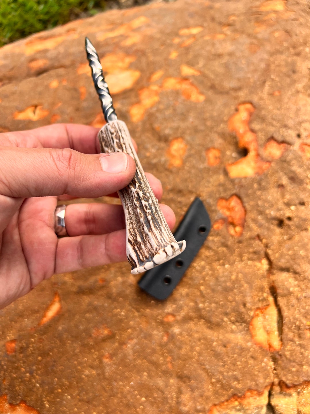 Custom Stag Handled Spike, Hand Made, Stainless Steel Marlin Spike Tool ...