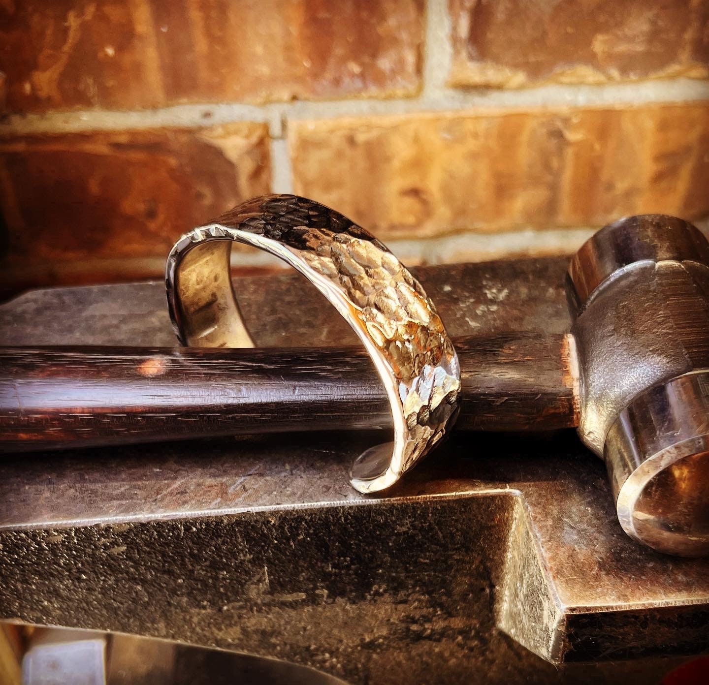 The "blacksmith": Custom Forged Stainless Cuff Bracelet - Etsy