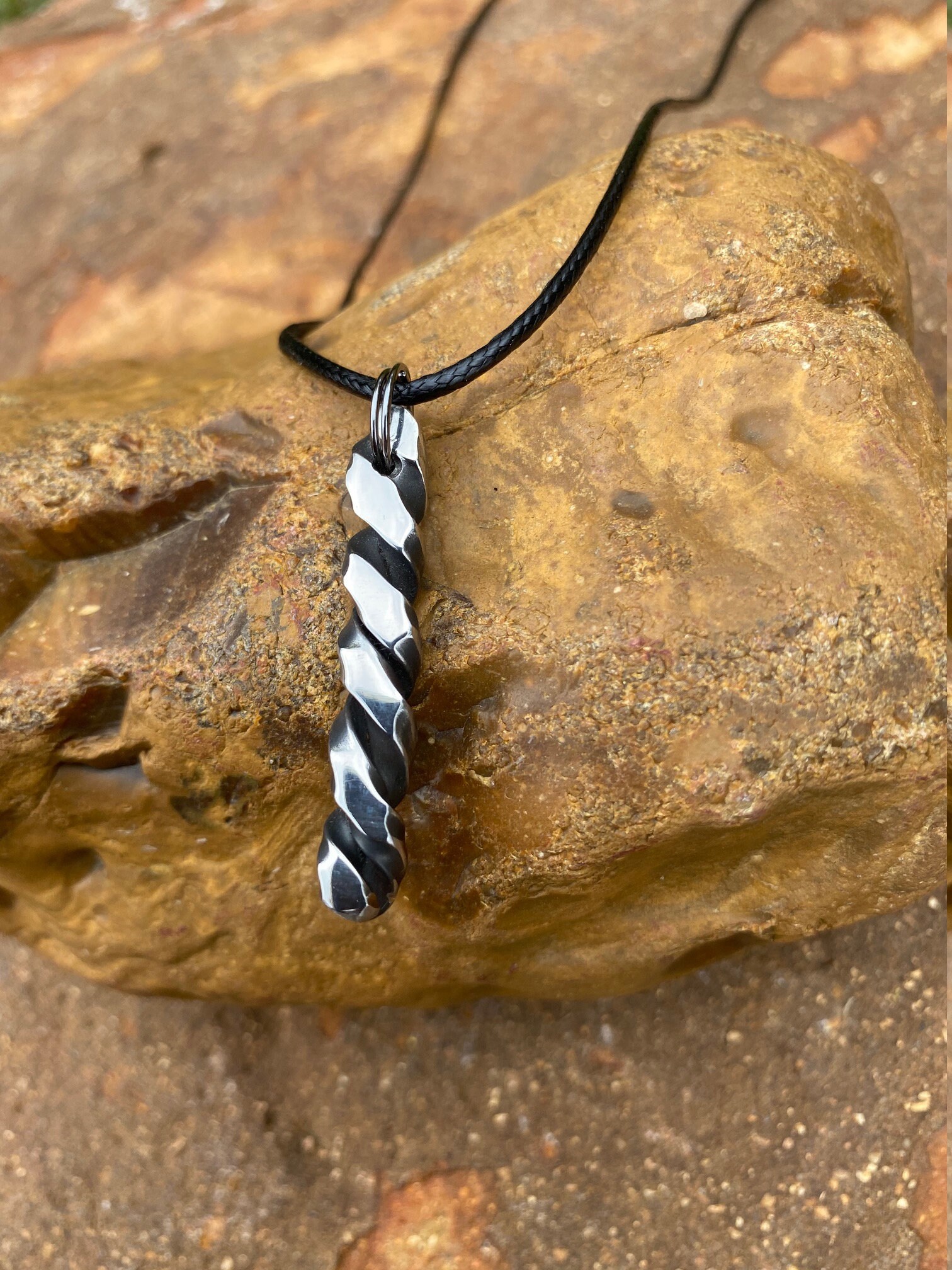 The Protector Stainless Steel Twist Necklace | Etsy
