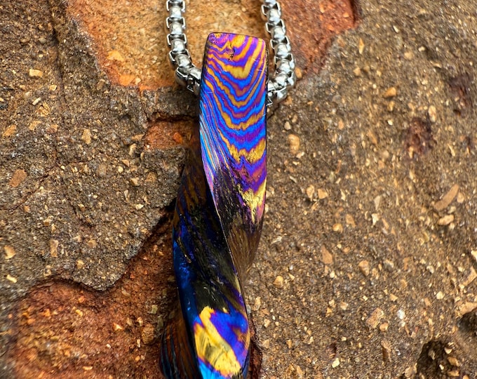 The “titan Pendant” – Wearable Timascus Art. Protective Viking Titanium ...