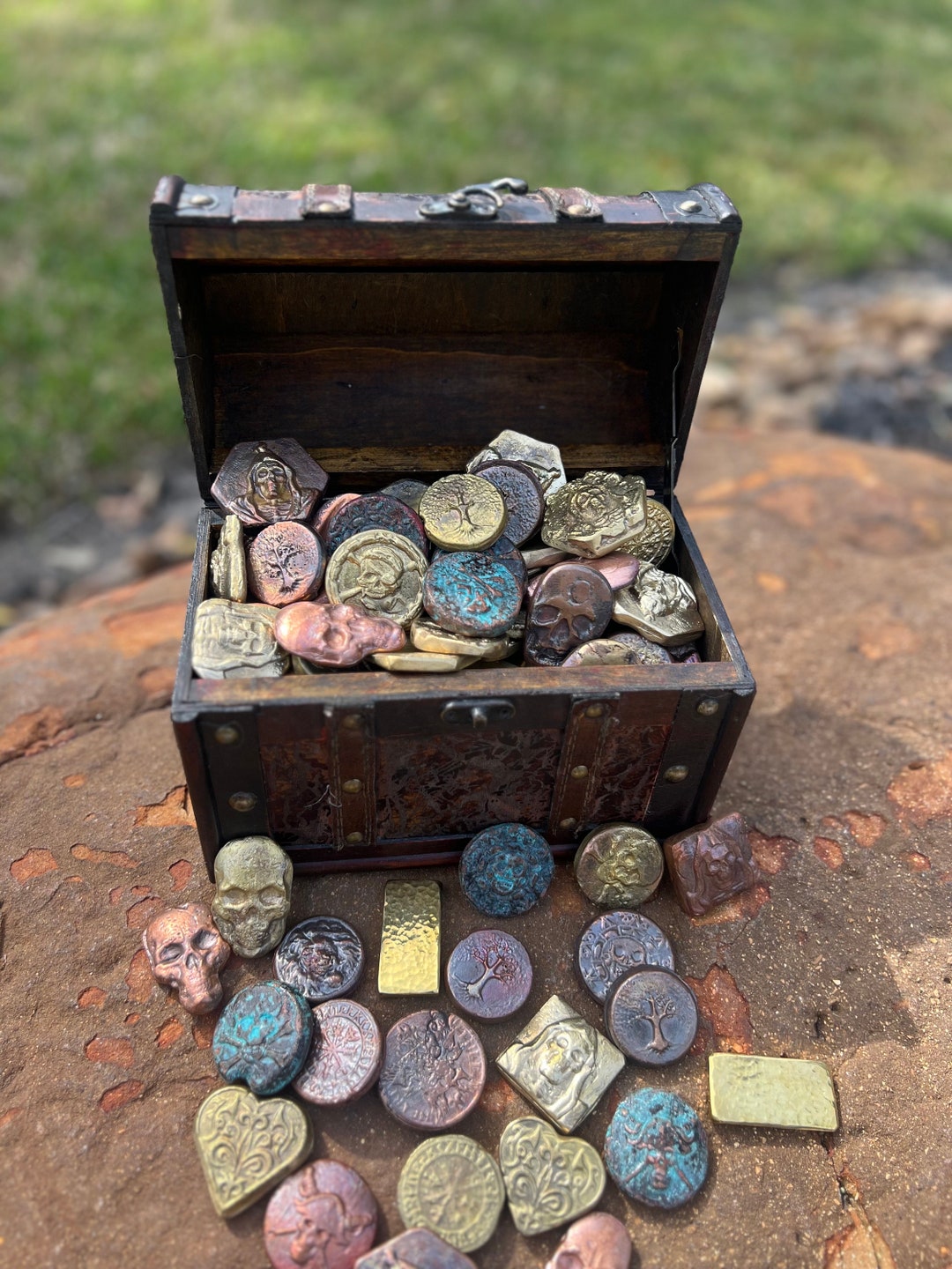 Brass and Copper Worry Coins, Relic Coin, EDC Coin, Custom Hand Made ...