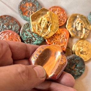 Brass and Copper Worry Coins, Relic Coin, EDC Coin, Custom Hand Made ...