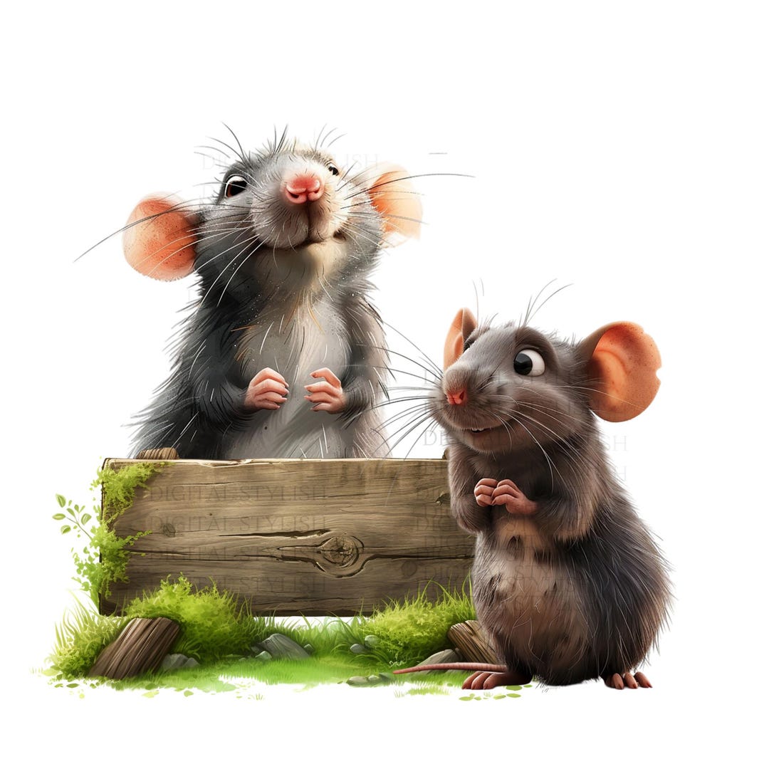 10 JPG, Rat Clip Art, Rat White Back Ground, Digital Download, Rat ...