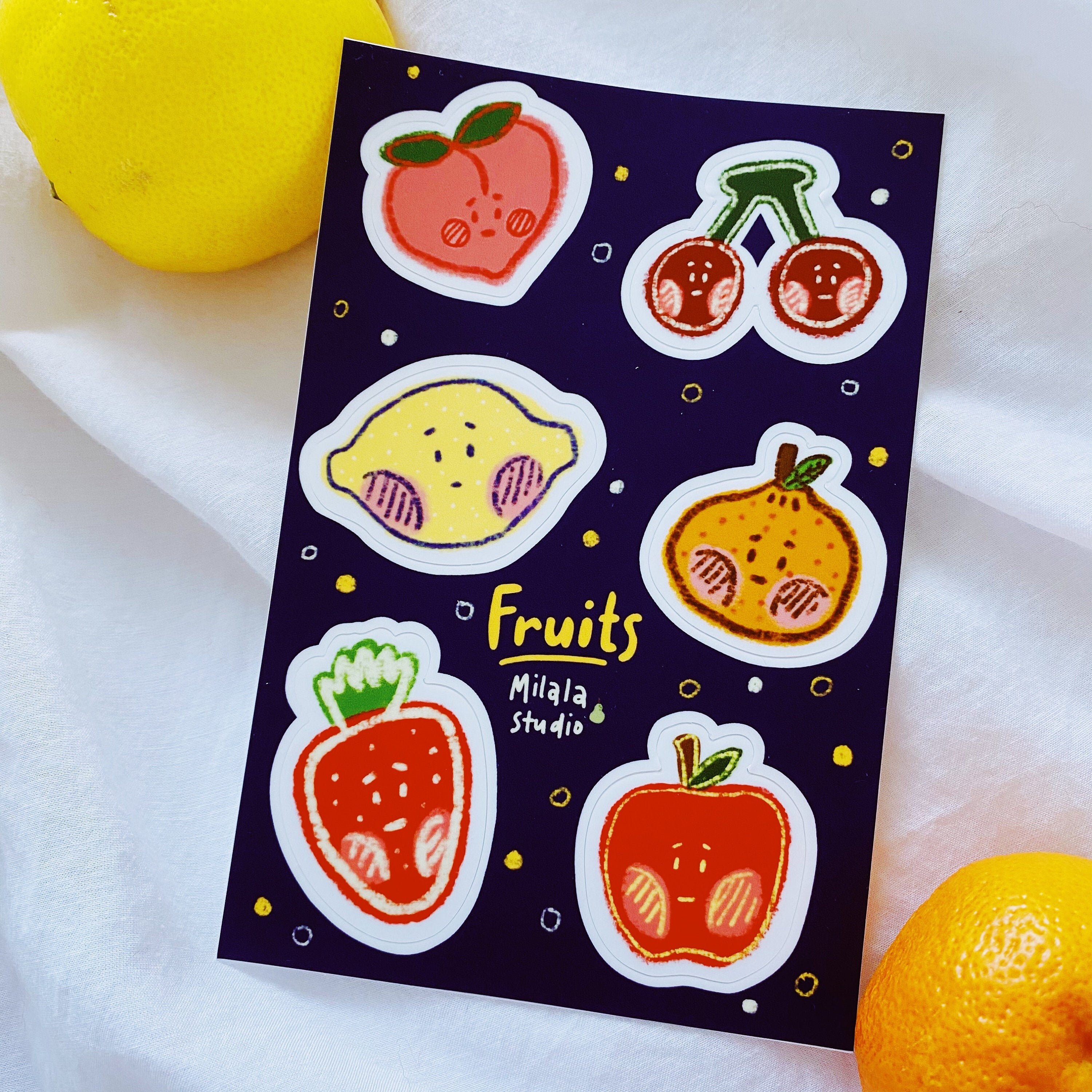 Fruits Sticker Sheet | Etsy