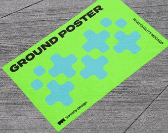 Ground Poster, Street Ad, Mockup Template, Editable Photoshop File - Etsy