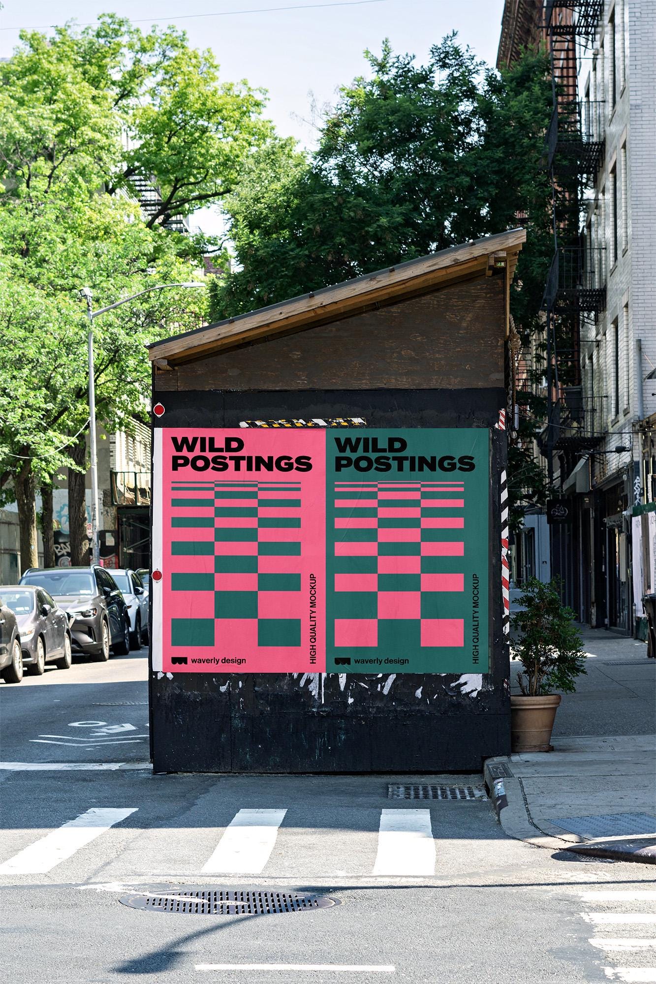 Wild Postings, Urban Posters, Street Ads, Mockup Template, Editable ...