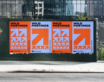Wild Postings, Urban Posters, Street Ads, Mockup Template, Editable ...