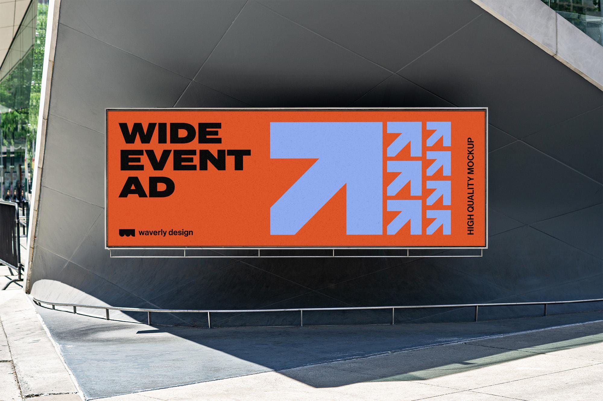 Wide Event Ad, Billboard Mockup Template, Editable Photoshop File - Etsy