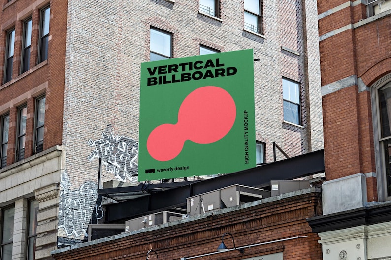Vertical Billboard Ad, Billboard Mockup Template, Editable Photoshop ...