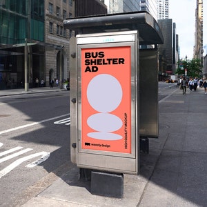 Bus Shelter Transit Ad Mockup Template, Editable Photoshop File - Etsy
